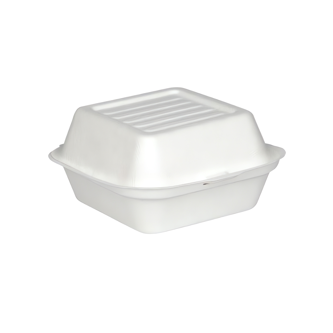 EcoSystems Formulated Molded Fiber Clamshell Container, White, 6", N/A ...